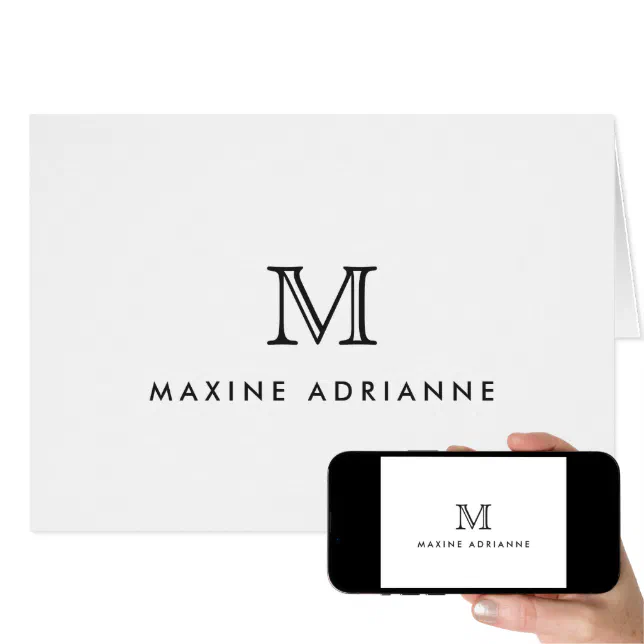 Minimalist Modern Simple Classic Monogram Initial | Zazzle