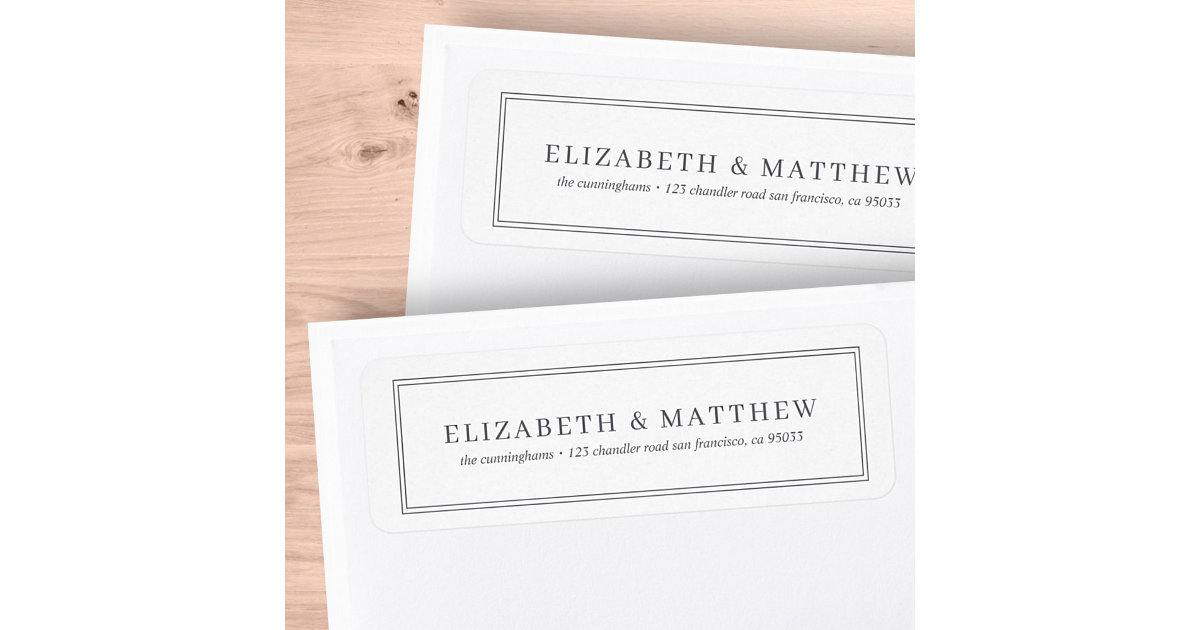 Minimalist Modern Simple Return Address Label | Zazzle