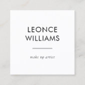 Minimalist Modern Simple White Custom QR Code Square Business Card | Zazzle