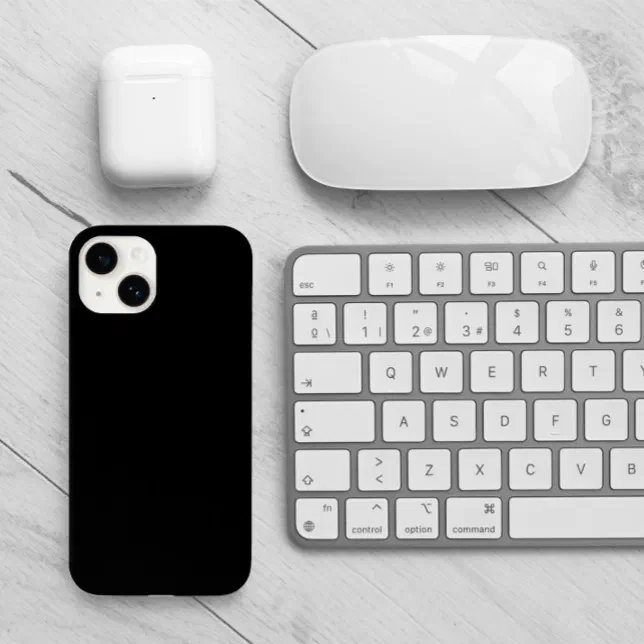 Minimalist Modern Solid Black Case-Mate iPhone Case | Zazzle