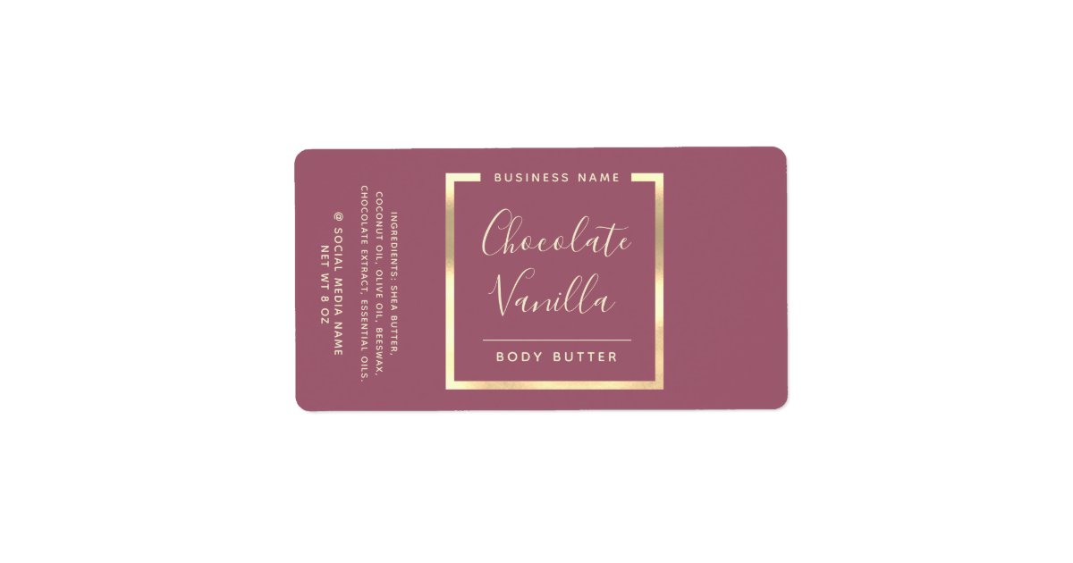 Minimalist modern typography gold frame square st label | Zazzle