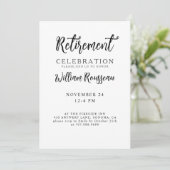 Minimalist Modern Typography Retirement Party Inv Invitation | Zazzle