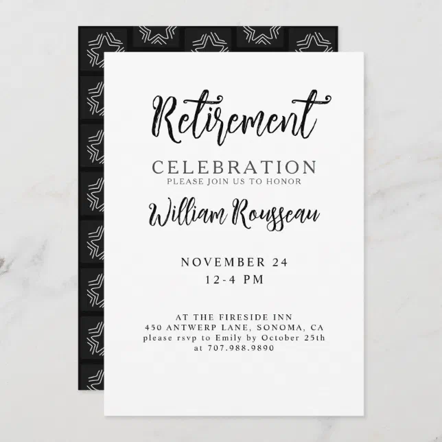 Minimalist Modern Typography Retirement Party Invitation | Zazzle