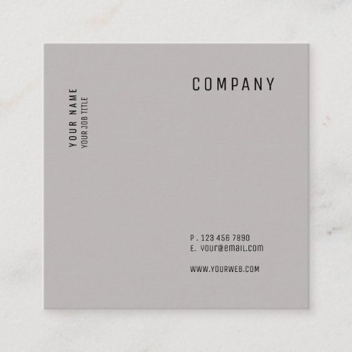 Minimalist Modern Versatile Grey Square Cards | Zazzle