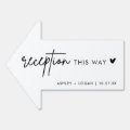 Minimalist Modern Wedding Reception This Way Arrow Sign | Zazzle