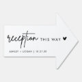Minimalist Modern Wedding Reception This Way Arrow Sign | Zazzle