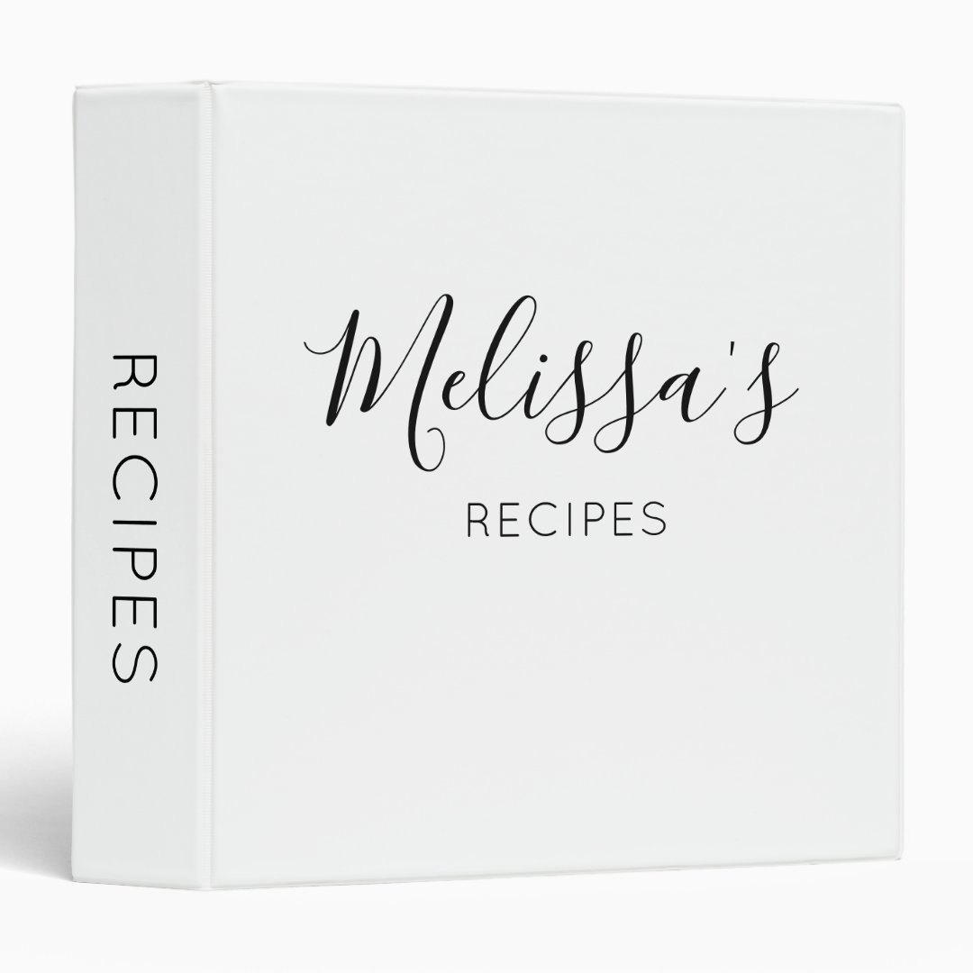 Minimalist Modern White 3 Ring Binder | Zazzle