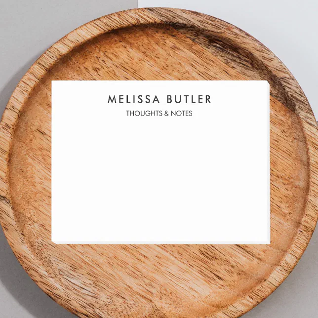 Minimalist Modern White No Post-it Notes | Zazzle