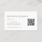 Minimalist Monogram Mustard Yellow QR Code Business Card | Zazzle