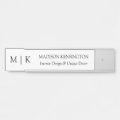 Minimalist Monogram or Add Logo Business Door Sign | Zazzle