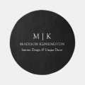 Minimalist Monogram or Add Logo Round Business Rug | Zazzle