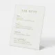 Minimalist Moss Green Bar Menu List Pedestal Sign | Zazzle