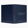 Minimalist Navy Blue Gray Portfolio 3 Ring Binder | Zazzle