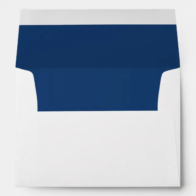 Minimalist Navy Blue Monogram Note Card Envelope | Zazzle