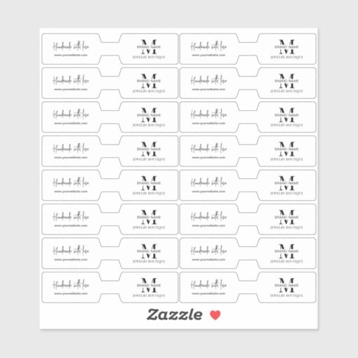 Minimalist Necklace Jewerly Foldover Barbell Label | Zazzle