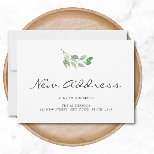 Minimalist New Address Moving Announcement | Zazzle