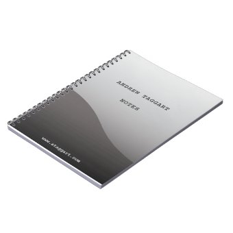 Minimalist Notebook with simple gray design | Zazzle