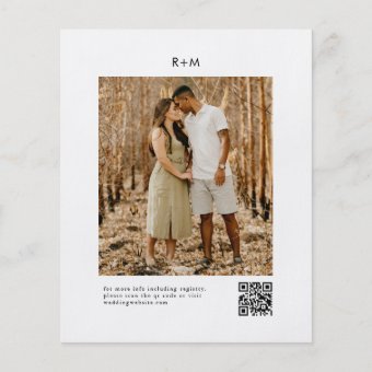 Minimalist Nothing Fancy Just Love Photo Qr Code Flyer | Zazzle