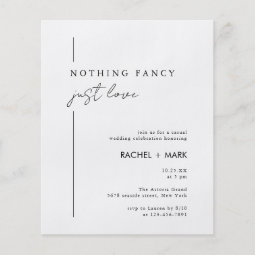 Minimalist Nothing Fancy Just Love Photo Qr Code Flyer | Zazzle