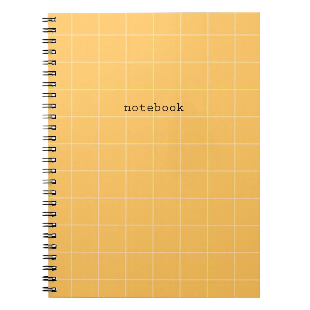 Minimalist orange notebook | Zazzle