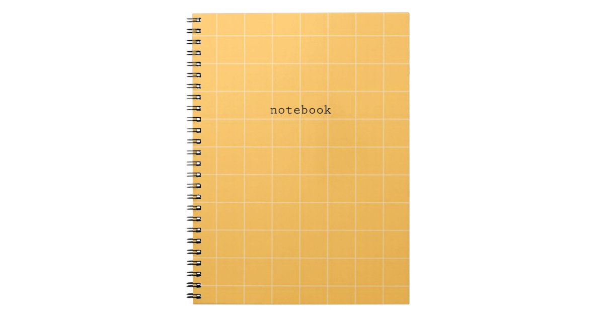 Minimalist orange notebook | Zazzle