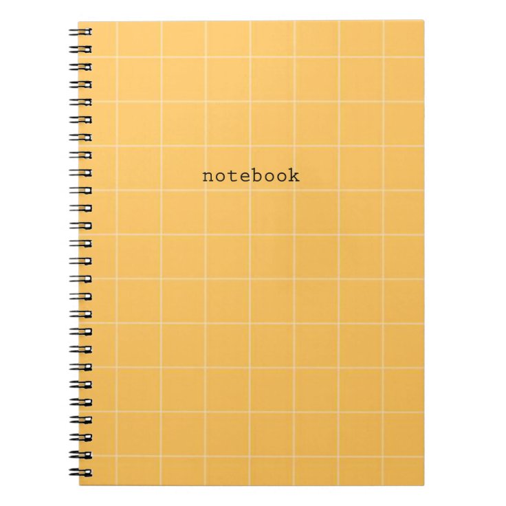 Minimalist orange notebook | Zazzle
