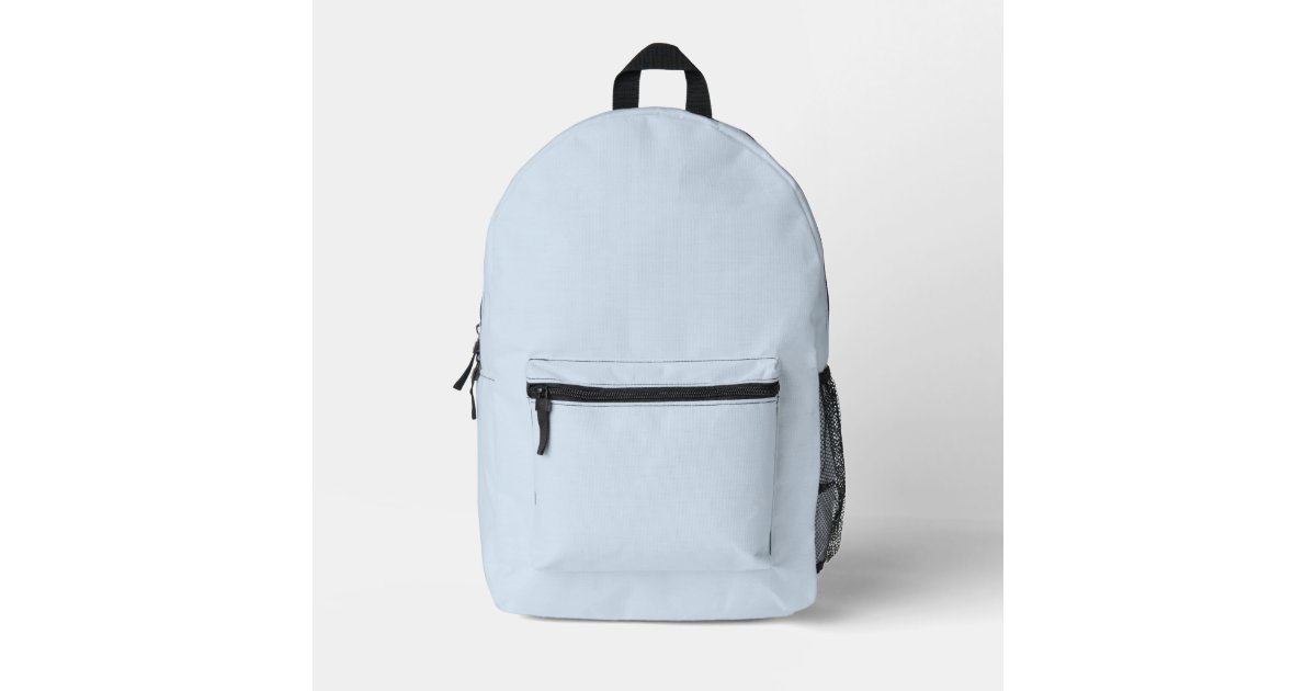 Minimalist pale blue plain solid color modern printed backpack | Zazzle