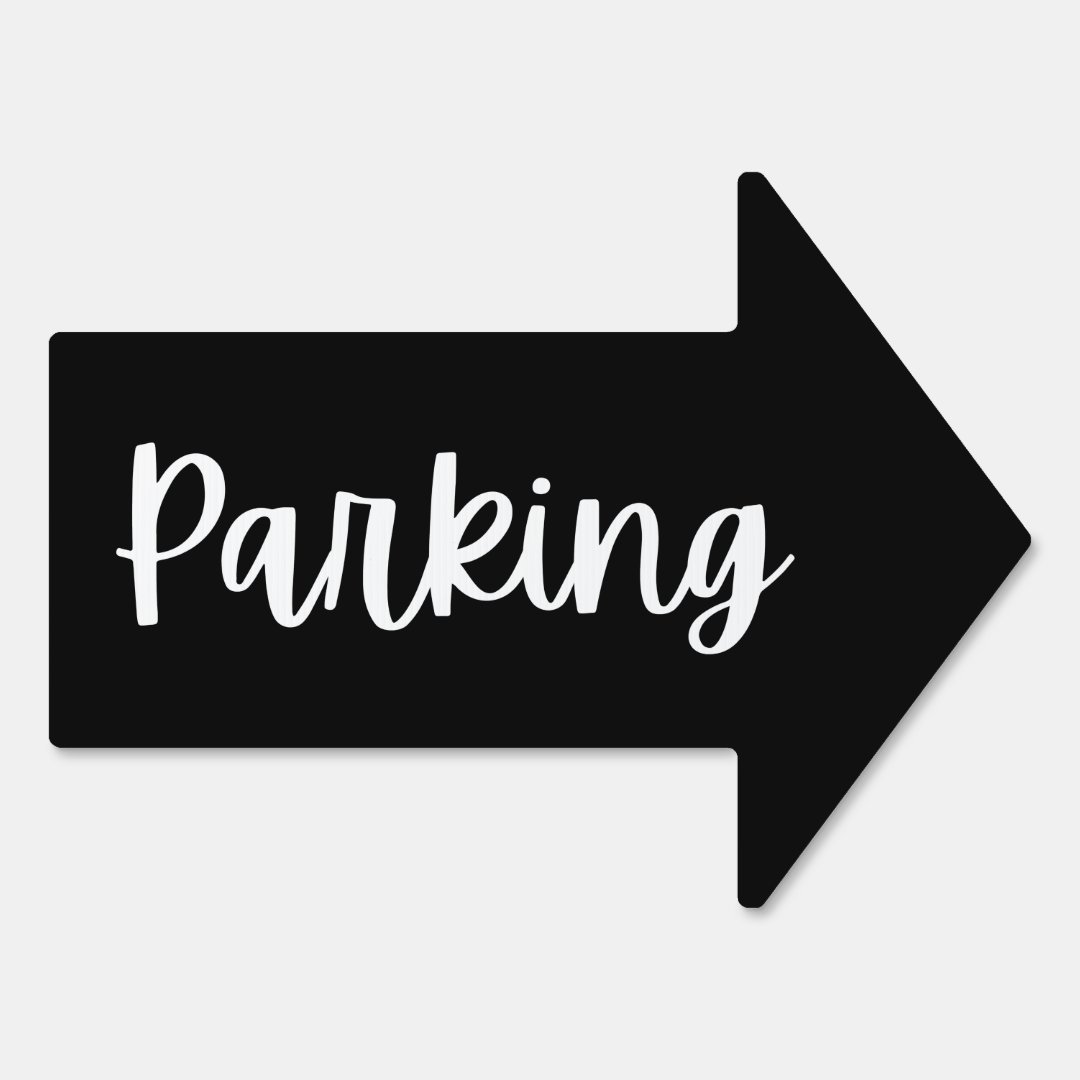 Minimalist Parking arrow Sign | Zazzle