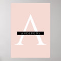 Minimalist Pastel Pink Personalized Name Poster | Zazzle
