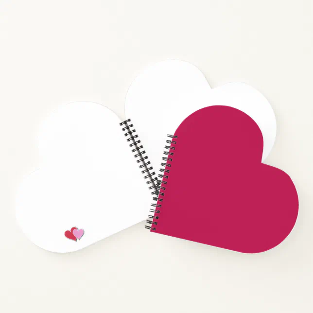 Minimalist Personalized Solid Rose Red Spiral Notebook | Zazzle