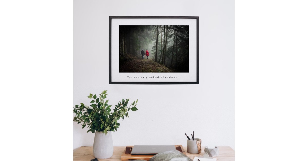 Minimalist Photo and Typewriter Caption Poster | Zazzle