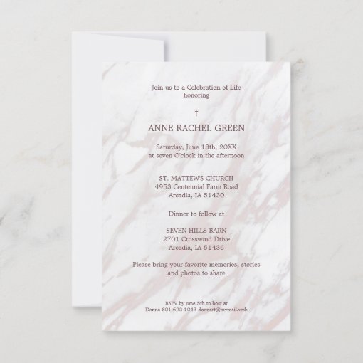 Minimalist Photo Remembrance Service Loved Ones Invitation | Zazzle