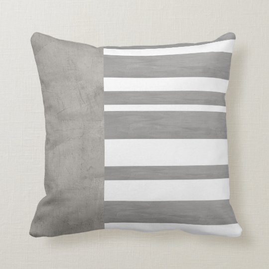 minimalist pillow gray and white stripes | Zazzle.com