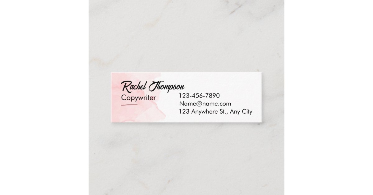 Minimalist Pink Calling Business Card | Zazzle