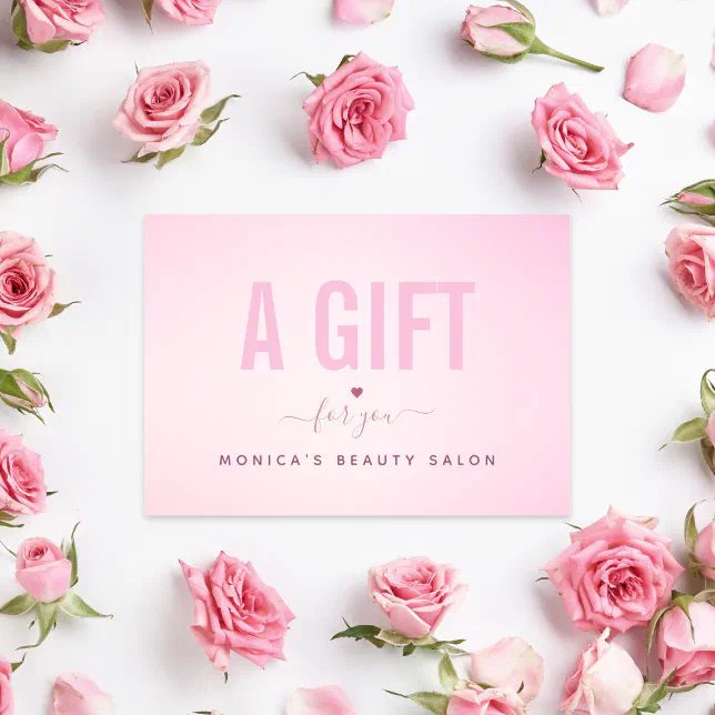 Minimalist Pink Gradient Beauty Salon Spa Makeup | Zazzle