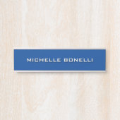 Minimalist Plain Modern Deep Blue Door Sign | Zazzle