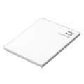 Minimalist Plain White Modern Notepad | Zazzle