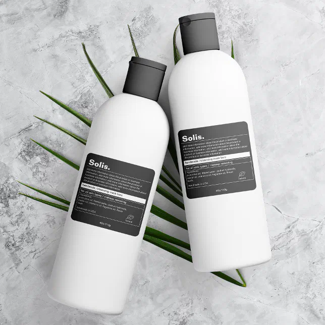 Minimalist Product Label | Zazzle