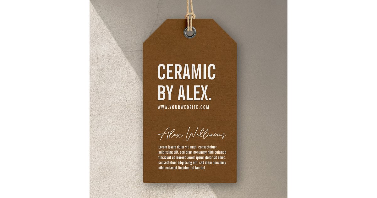 Minimalist Product Logo Hang Tag | Zazzle