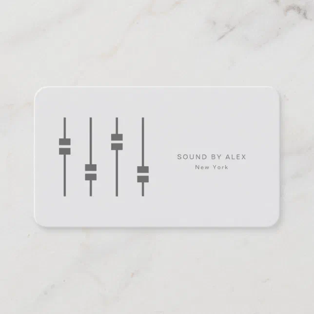 Minimalist Professional Audio Engineer Business Card | Zazzle