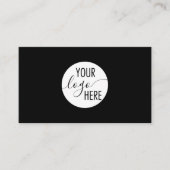 Minimalist Professional Black Company Logo QR Code Business Card | Zazzle