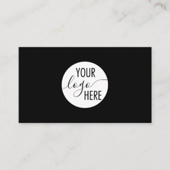 Minimalist Professional Black Company Logo QR Code Business Card | Zazzle