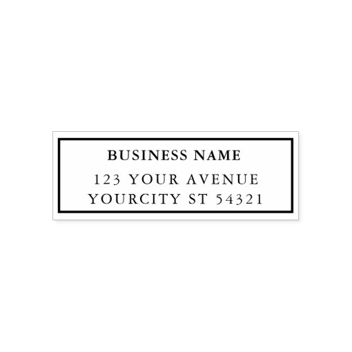 Minimalist Professional Business Return Address Se Self-inking Stamp ...