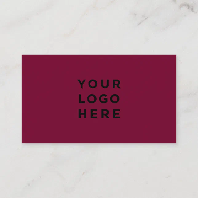 Minimalist Professional Logo Cherry Wine Red Chic Business Card | Zazzle