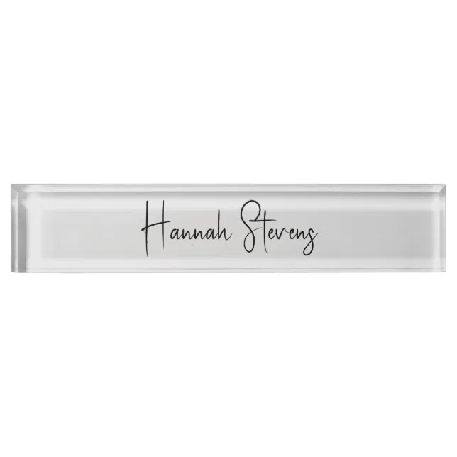 Minimalist Professional Modern Calligraphy Desk Name Plate | Zazzle