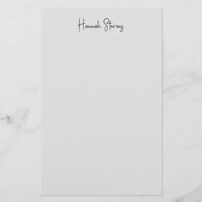 Minimalist Professional Modern Calligraphy Stationery | Zazzle