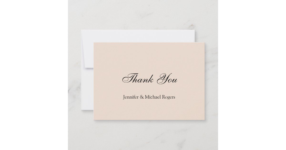 Minimalist Professional Plain Thank You Card | Zazzle