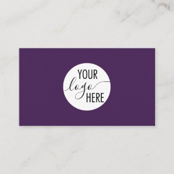 Minimalist Professional Purple Company Logo QR Business Card | Zazzle