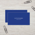 Minimalist Professional Royal Blue Business Card | Zazzle