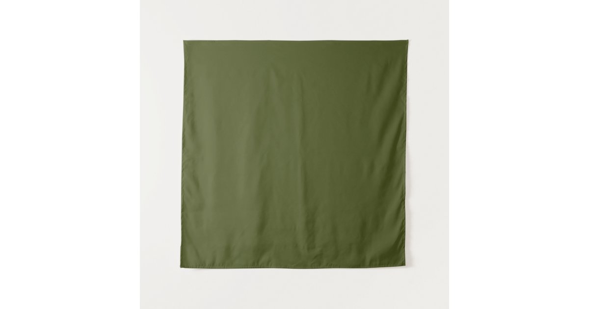 Minimalist Professional Solid Army Green Color Tapestry | Zazzle